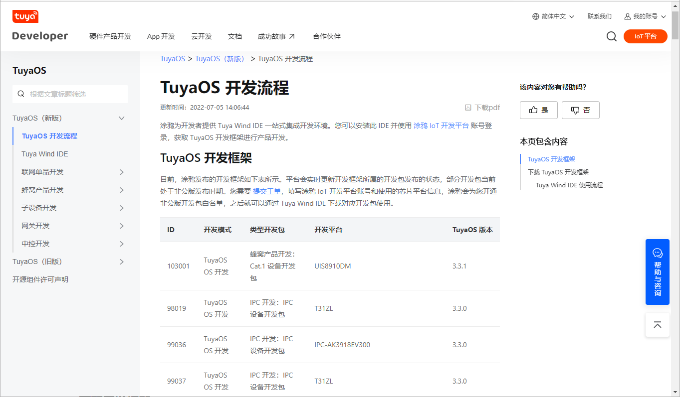 应用创建-TuyaOS-涂鸦开发者