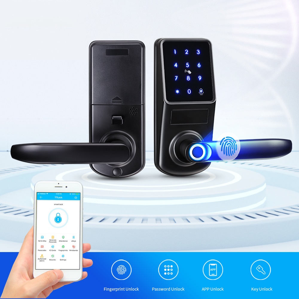 Wi-Fi Fingerprint Smart Small Door Lock | Handle Door Lock | TuyaExpo
